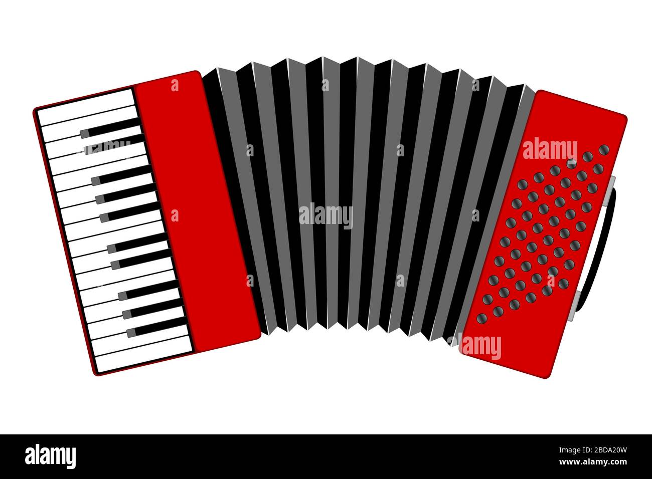 Red accordion illustration Stock Photo - Alamy