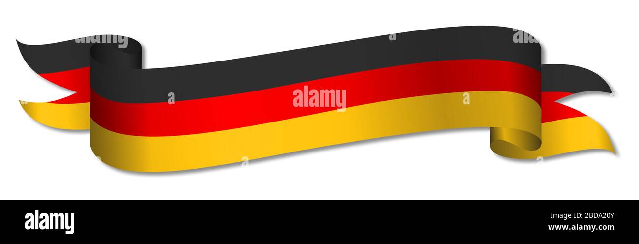 Flag of Germany illustration - ribbon Stock Photo - Alamy