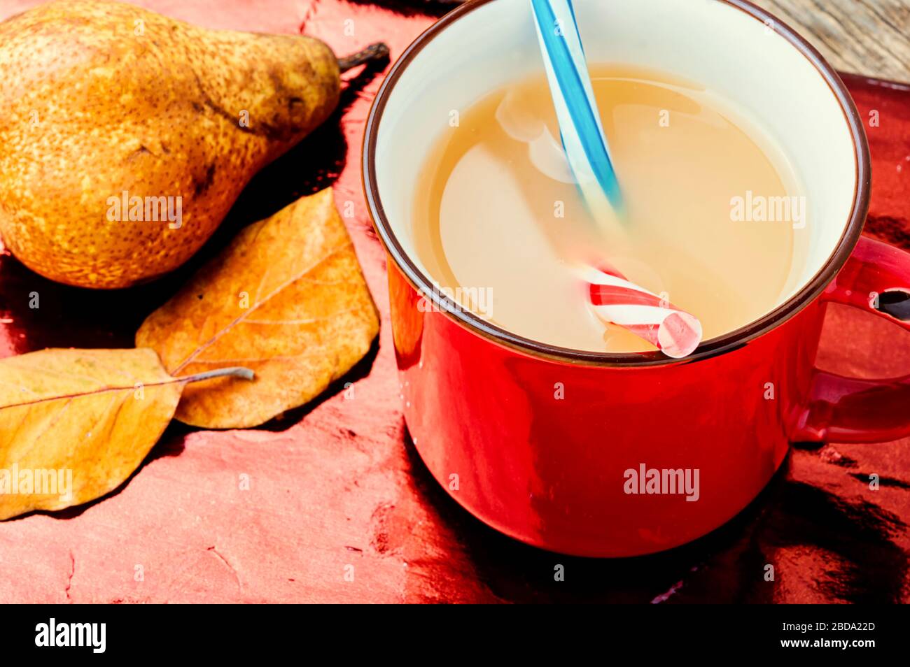Appetizing rustic fruit juice or pear compote Stock Photo - Alamy