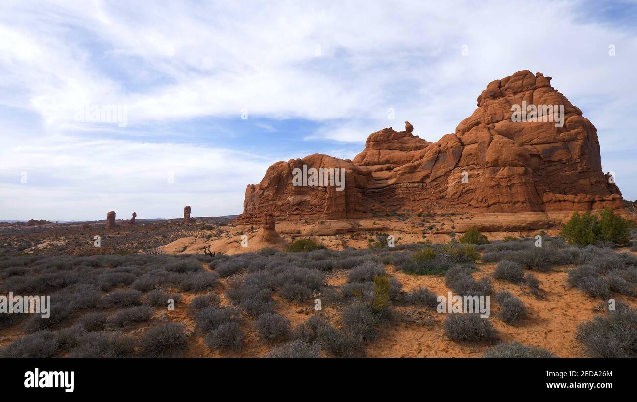Arches National Park in Utah - famous landmark Stock Photo - Alamy