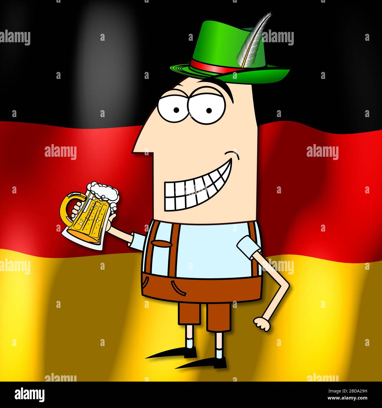 Oktoberfest cartoon character Stock Photo - Alamy