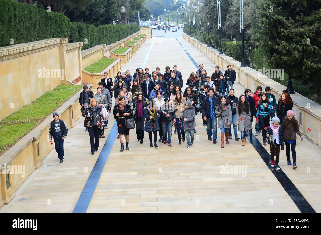 People and The tourists visiting Alley of Martyrs on anniversary of ...