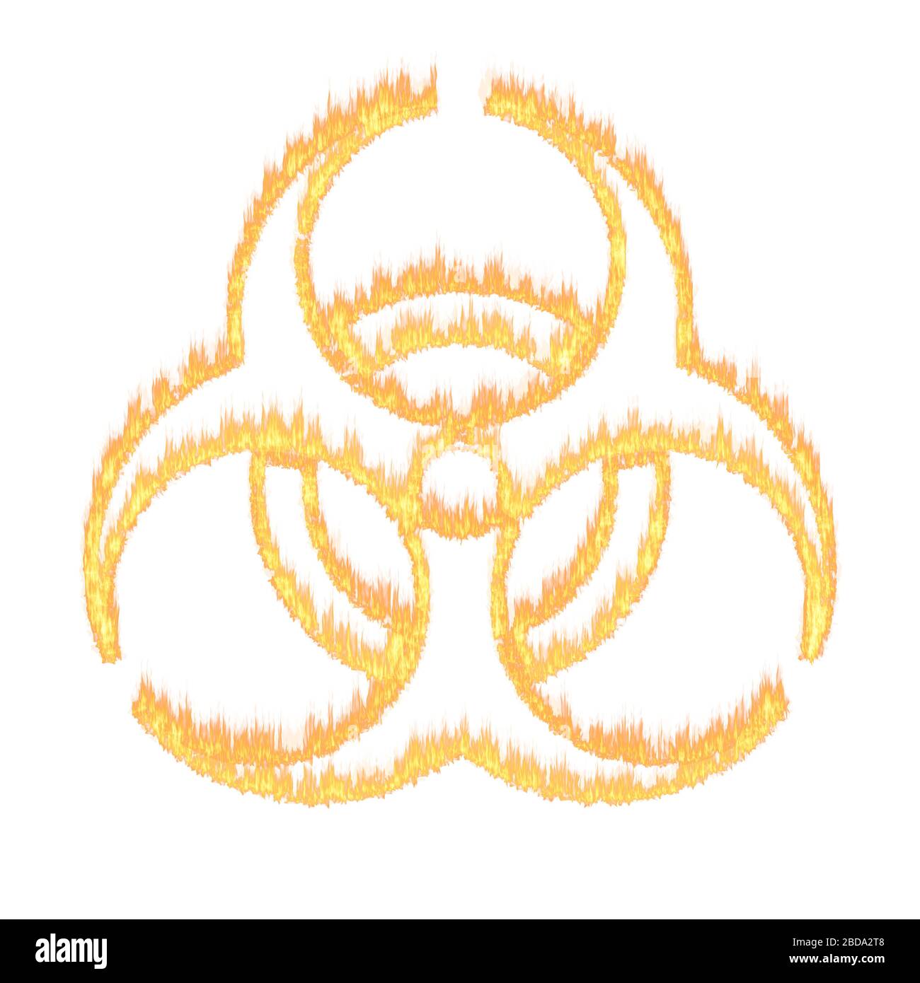 Burning warning sign of the biohazard - infected specimen Stock Photo ...