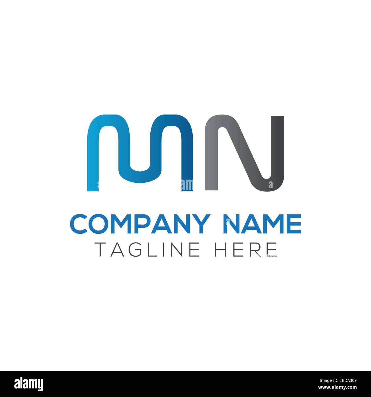 Initial MN letter Logo Design vector Template. Abstract Letter MN logo ...