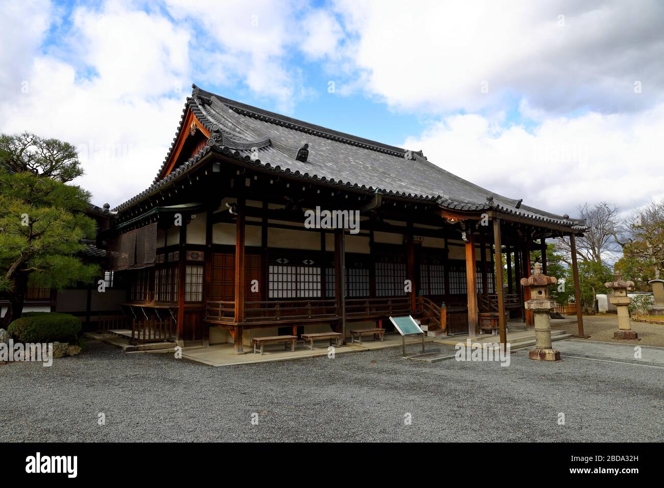 Traditional Japanese architecture in the Byodoin Complex at the city of ...