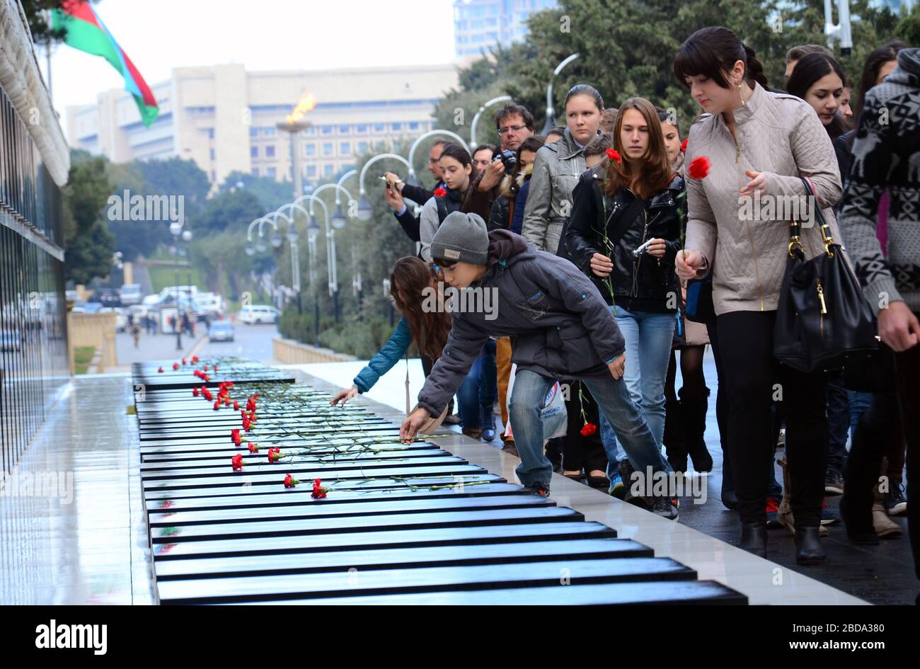 People and The tourists visiting Alley of Martyrs on anniversary of ...