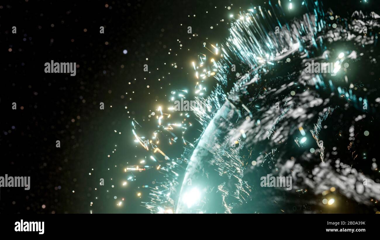 Abstract futuristic planet Earth Stock Photo - Alamy