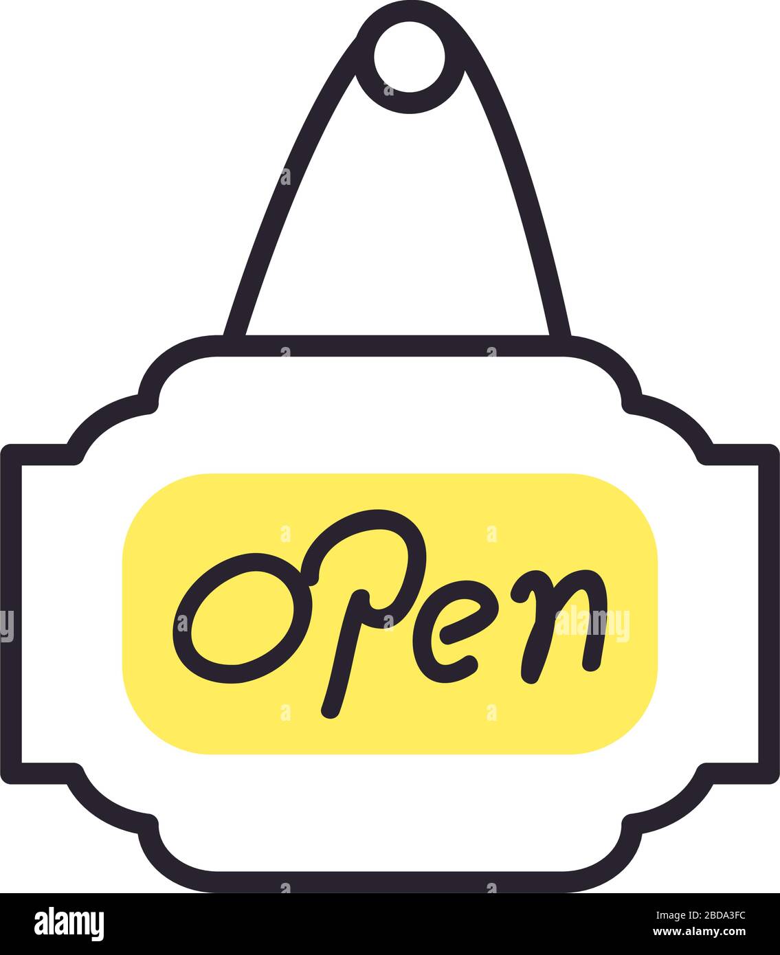 open banner fill style icon design of Shopping commerce market store ...