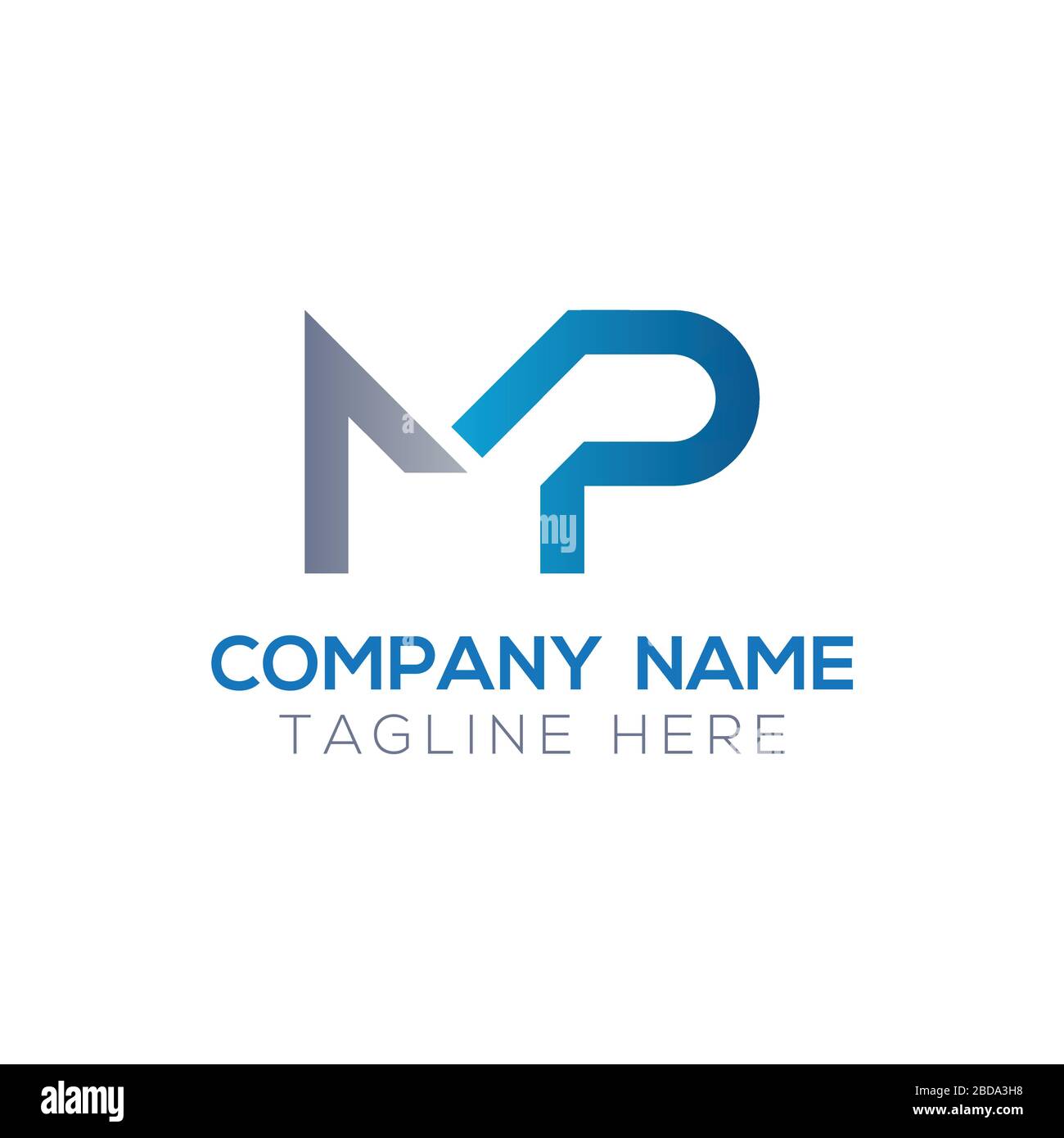 Initial MP letter Logo Design vector Template. Abstract Letter MP logo ...