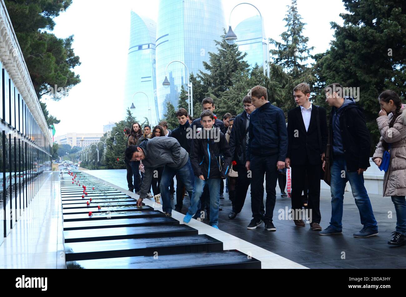 People and The tourists visiting Alley of Martyrs on anniversary of ...