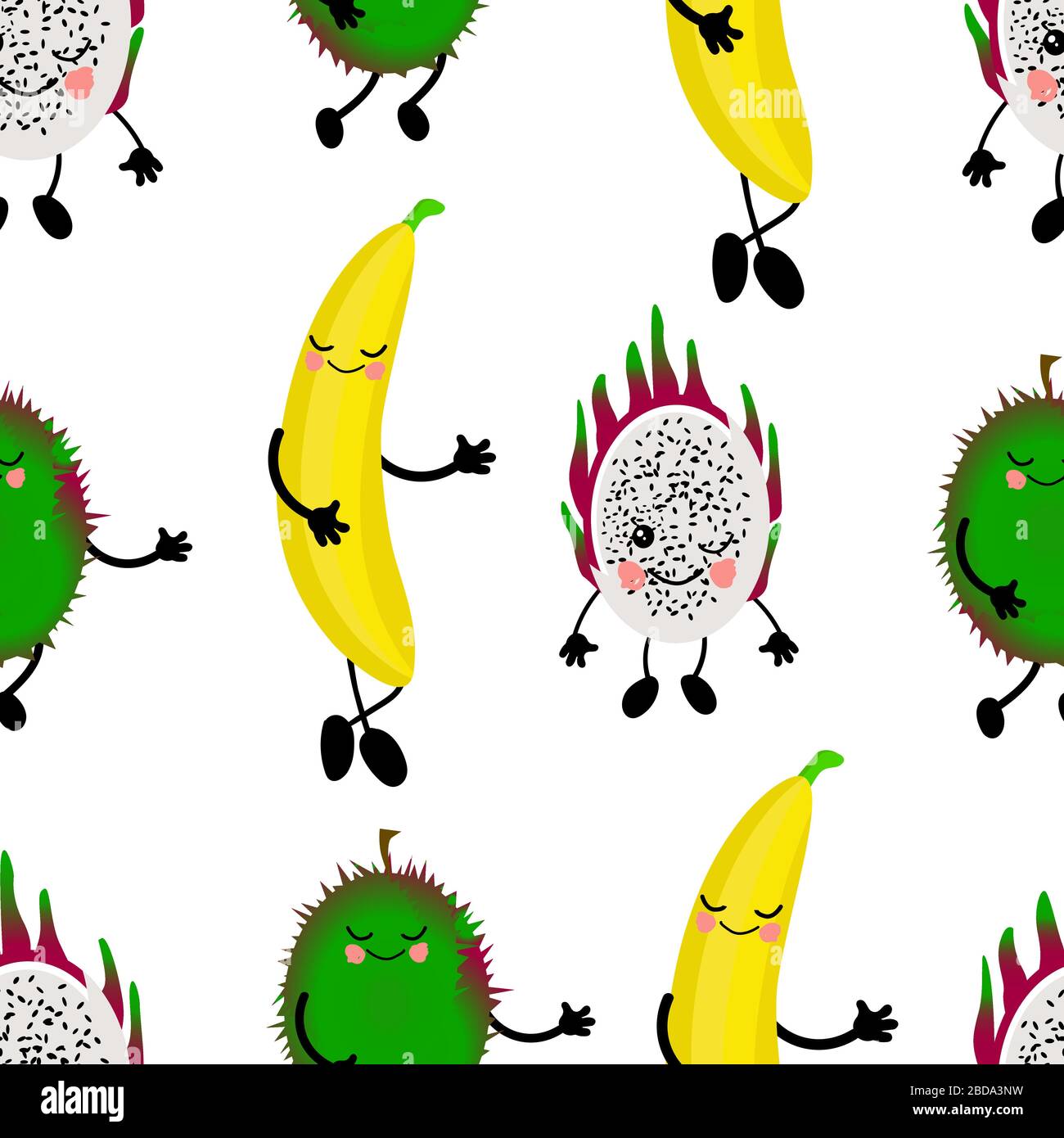 Durian fruit banana Stock Vector Images - Alamy