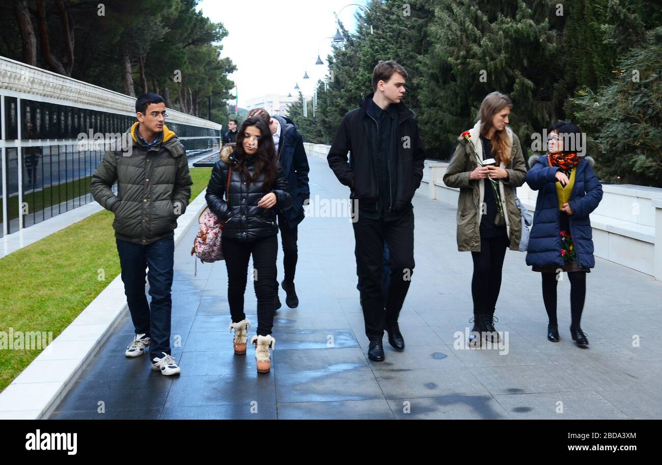 People and The tourists visiting Alley of Martyrs on anniversary of ...