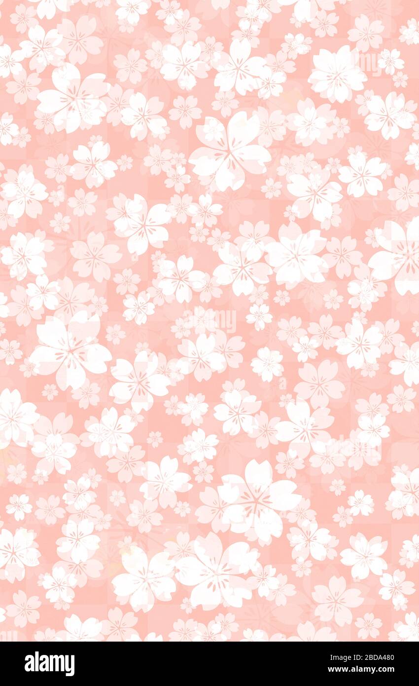 Floral pastel color background illustration ( cherry blossoms Stock ...