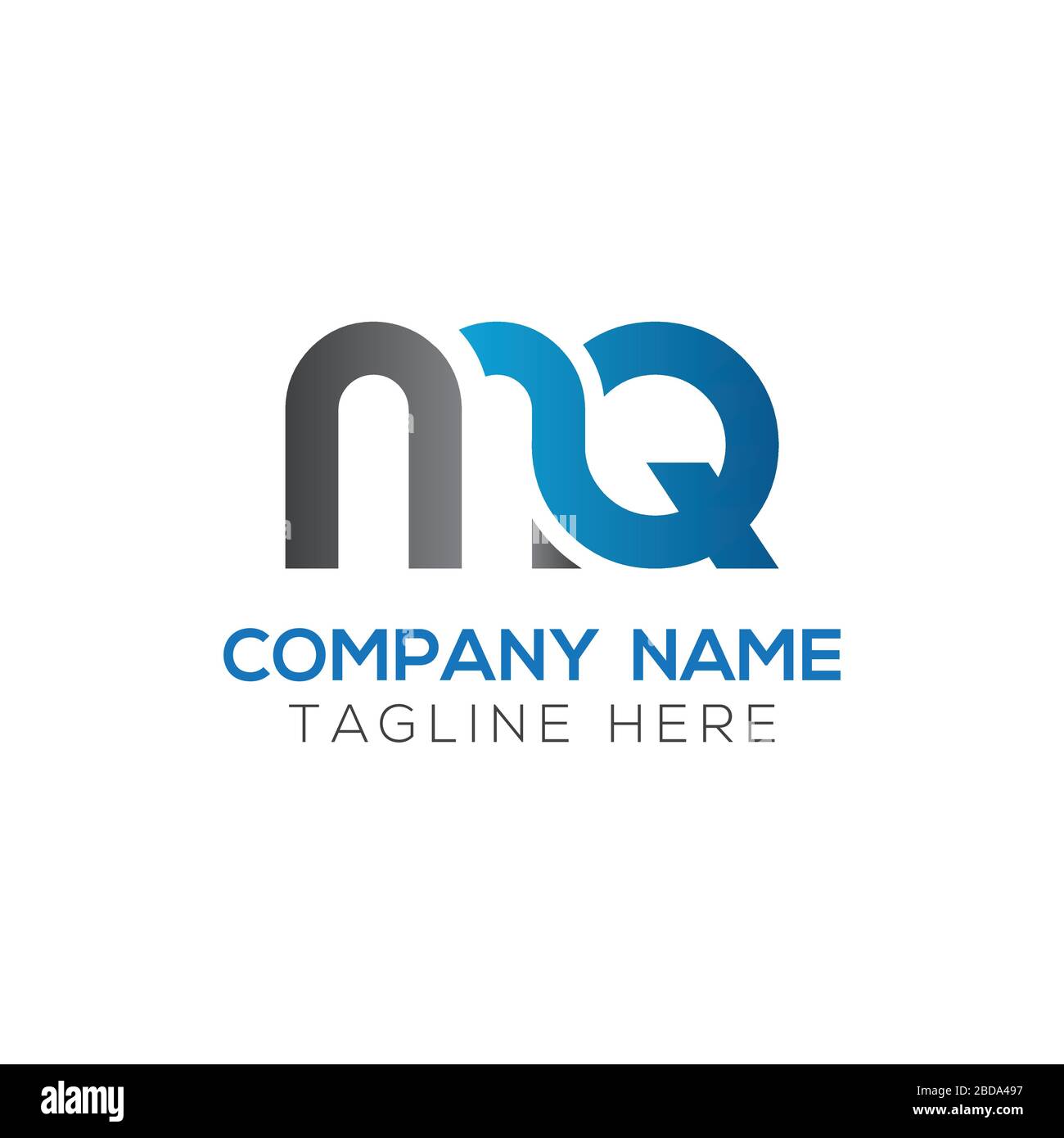 Initial MQ letter Logo Design vector Template. Abstract Letter MQ logo ...