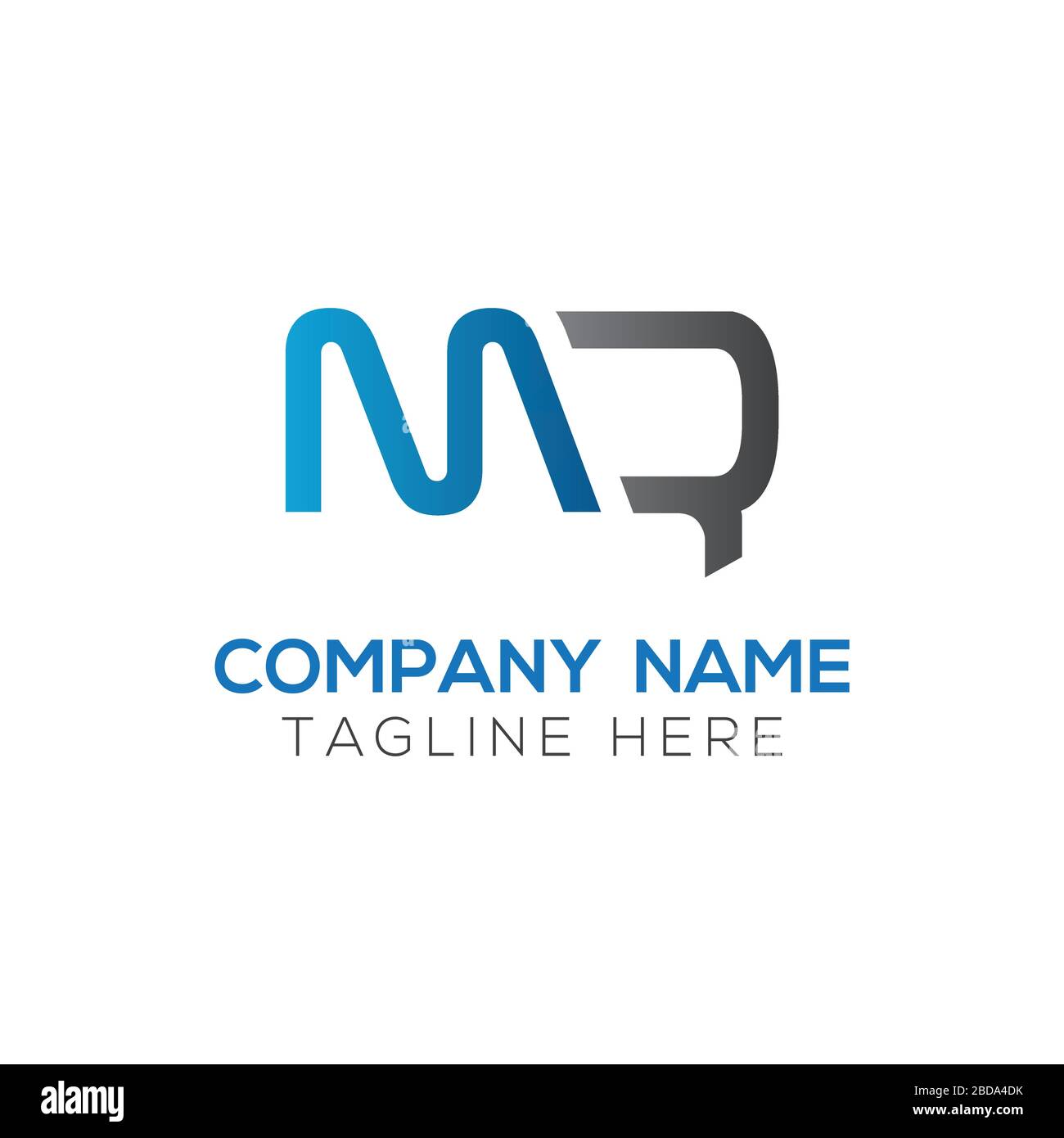 Initial MQ letter Logo Design vector Template. Abstract Letter MQ logo ...