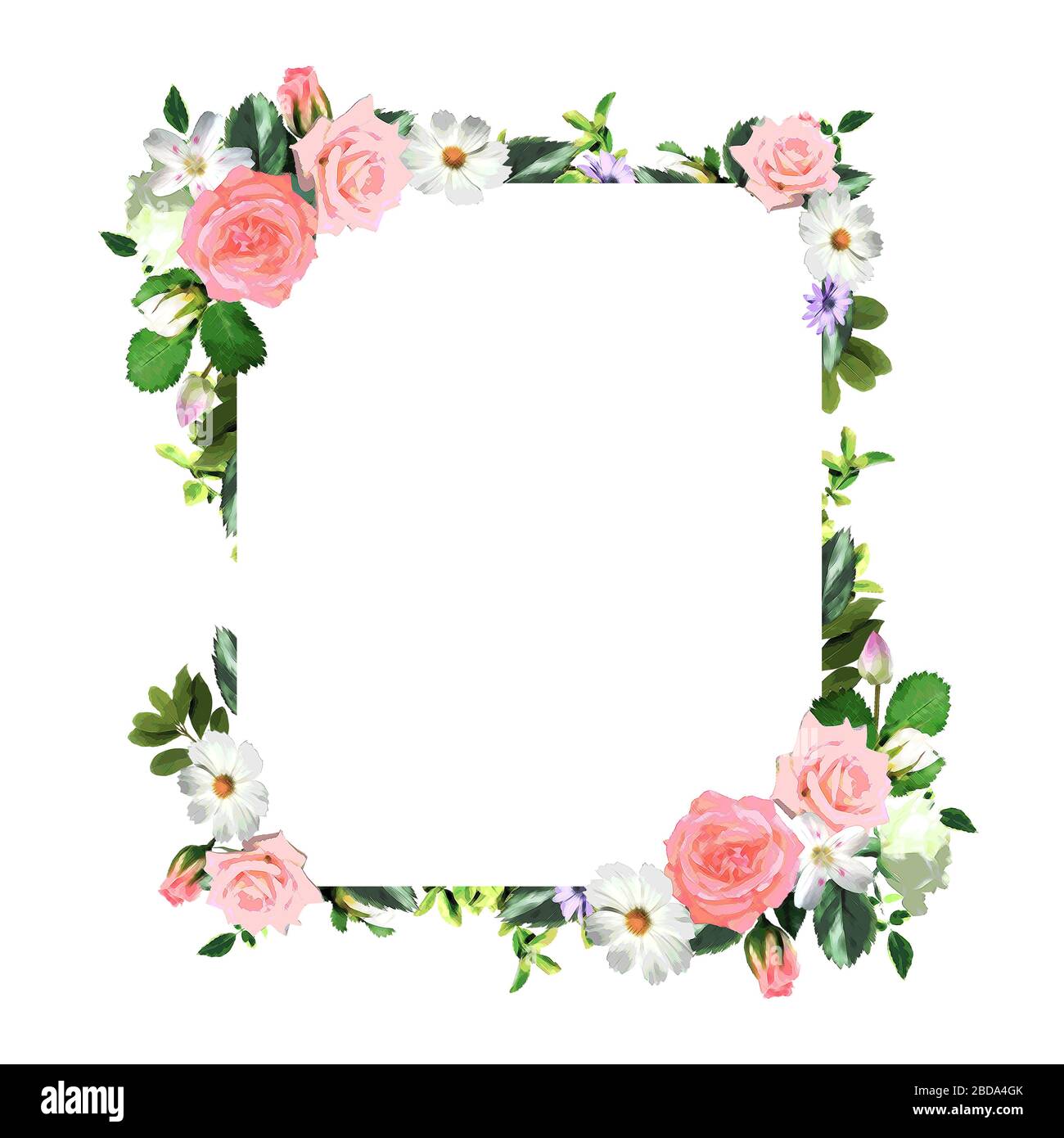 Wedding invite frame template Cut Out Stock Images & Pictures - Alamy