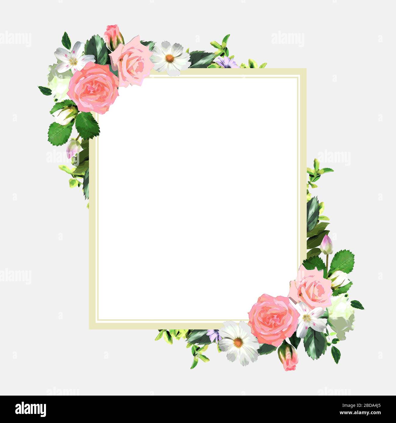 Floral Square Frame