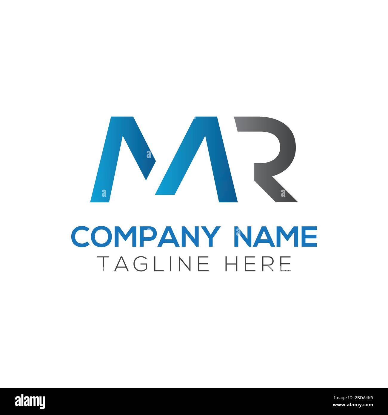 Initial MR letter Logo Design vector Template. Abstract Letter MR logo ...