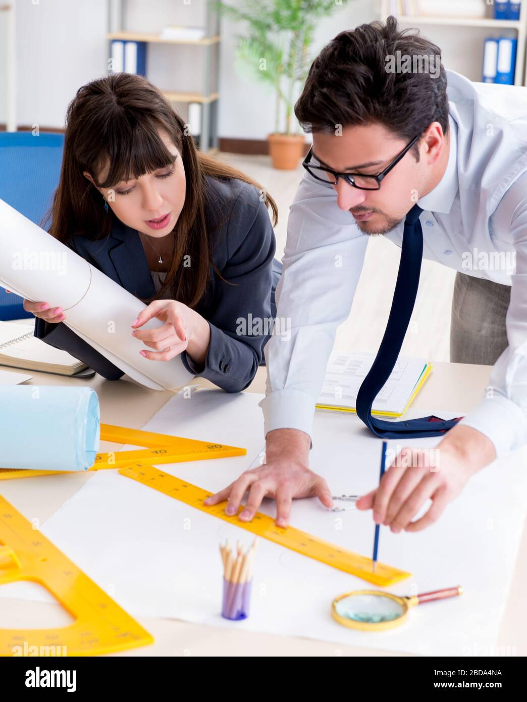 The engineers working on new project Stock Photo - Alamy