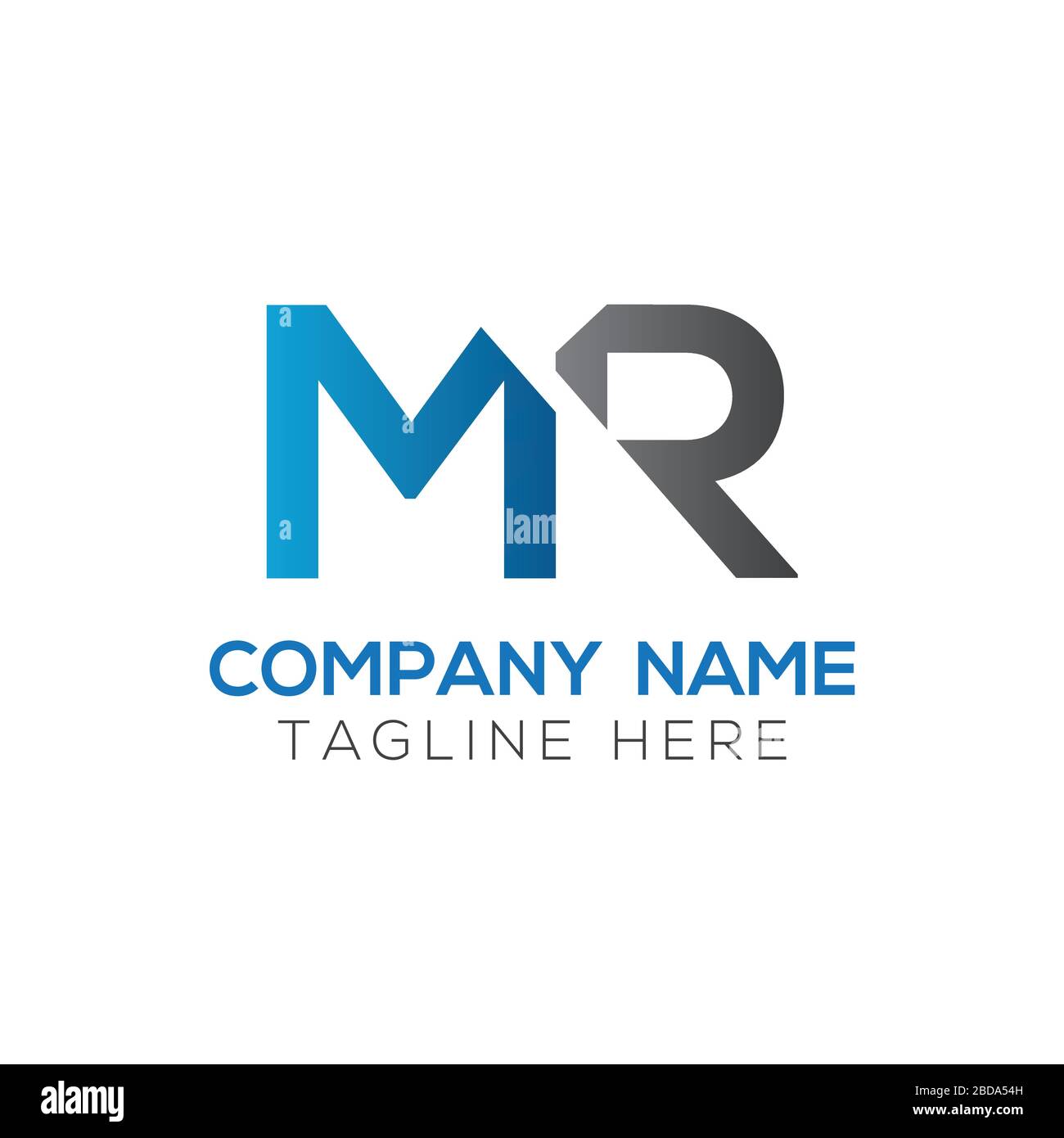 Initial MR letter Logo Design vector Template. Abstract Letter MR logo ...