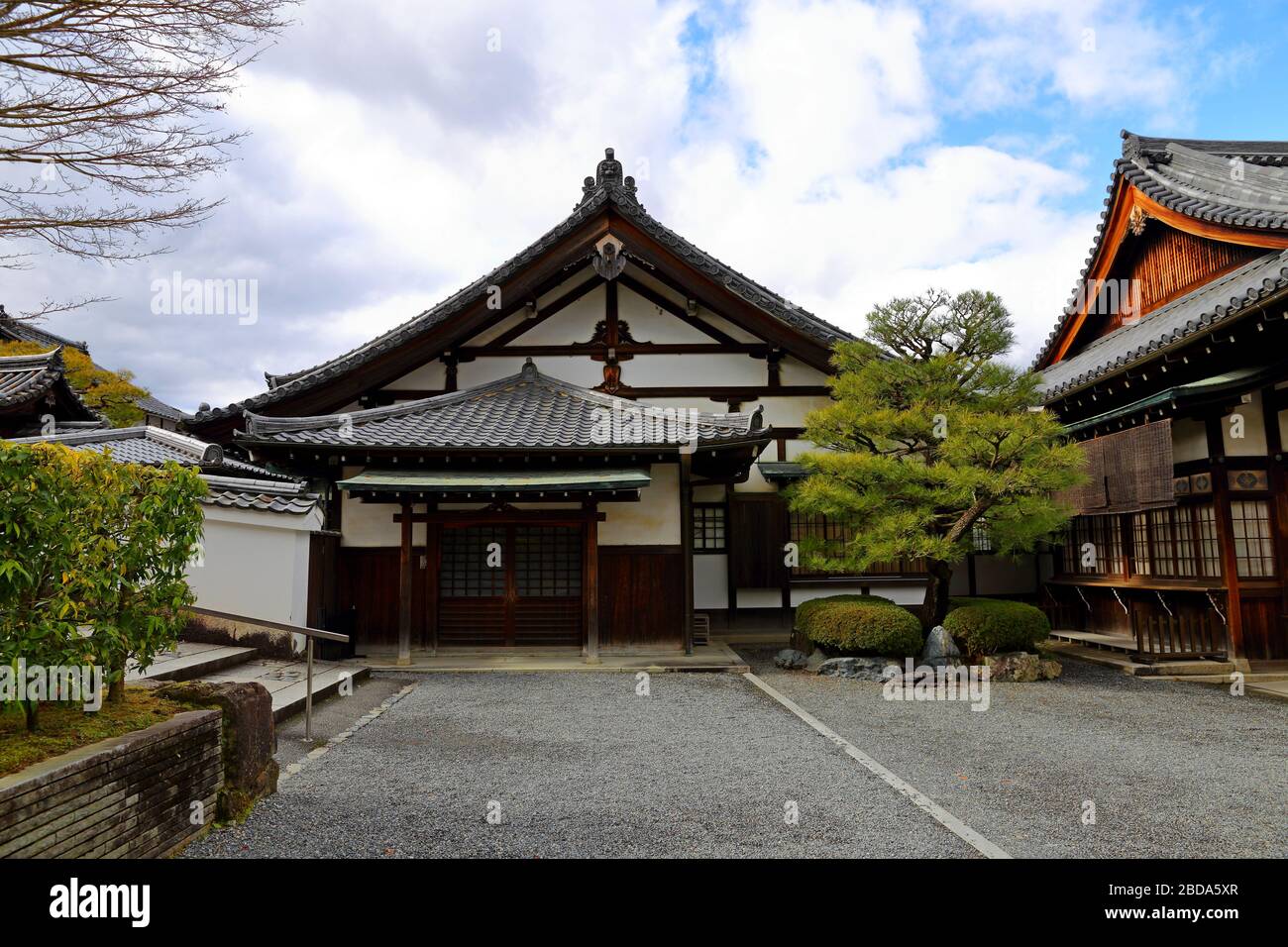 Traditional Japanese architecture in the Byodoin Complex at the city of ...