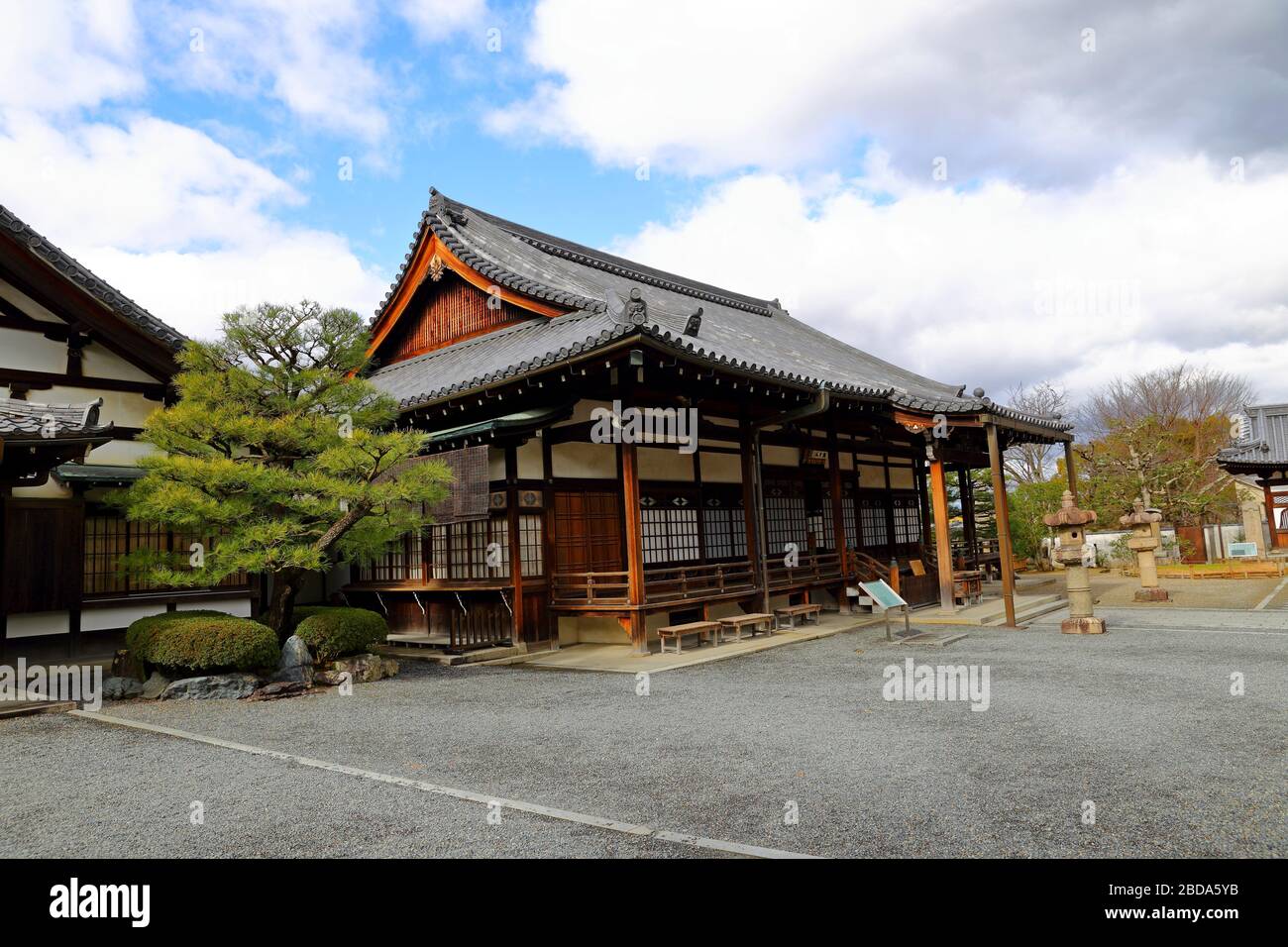 Traditional Japanese architecture in the Byodoin Complex at the city of ...