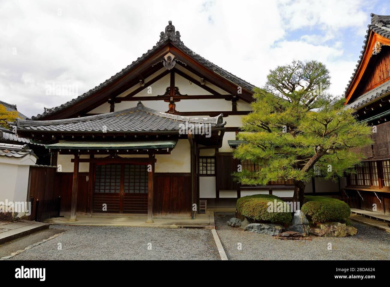 Traditional Japanese architecture in the Byodoin Complex at the city of ...