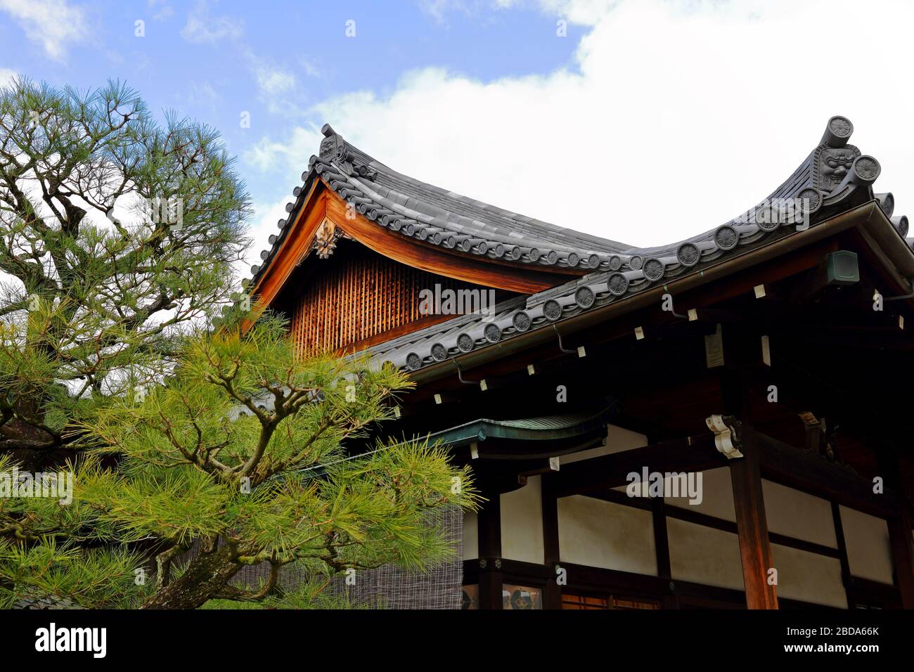 Traditional Japanese architecture in the Byodoin Complex at the city of ...