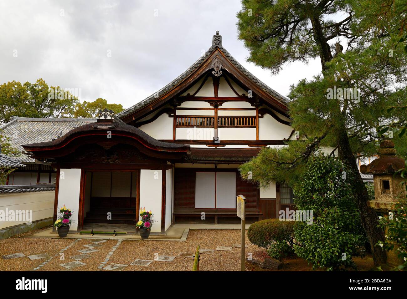 Traditional Japanese architecture in the Byodoin Complex at the city of ...