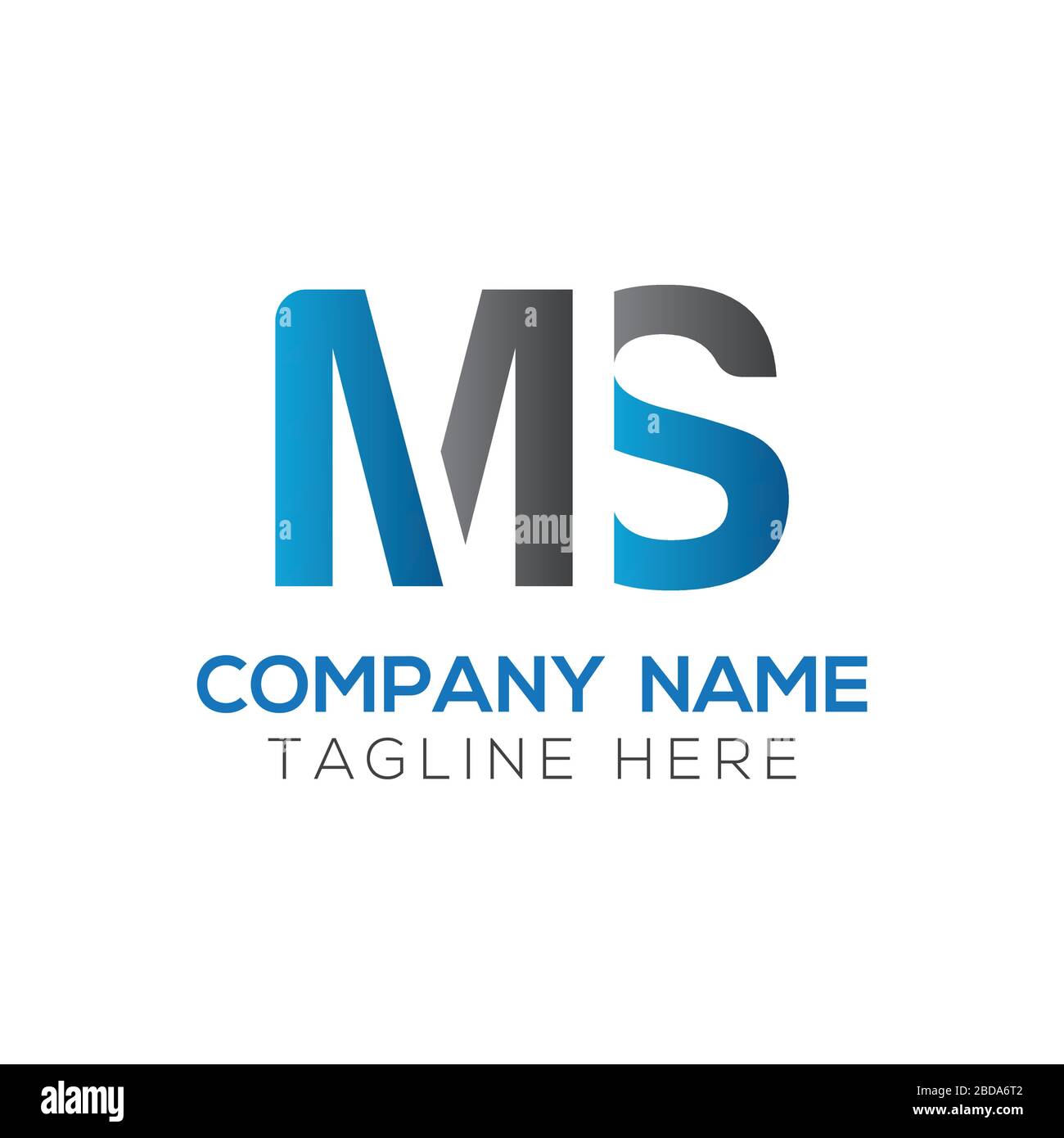 Initial MS letter Logo Design vector Template. Abstract Letter MS logo ...