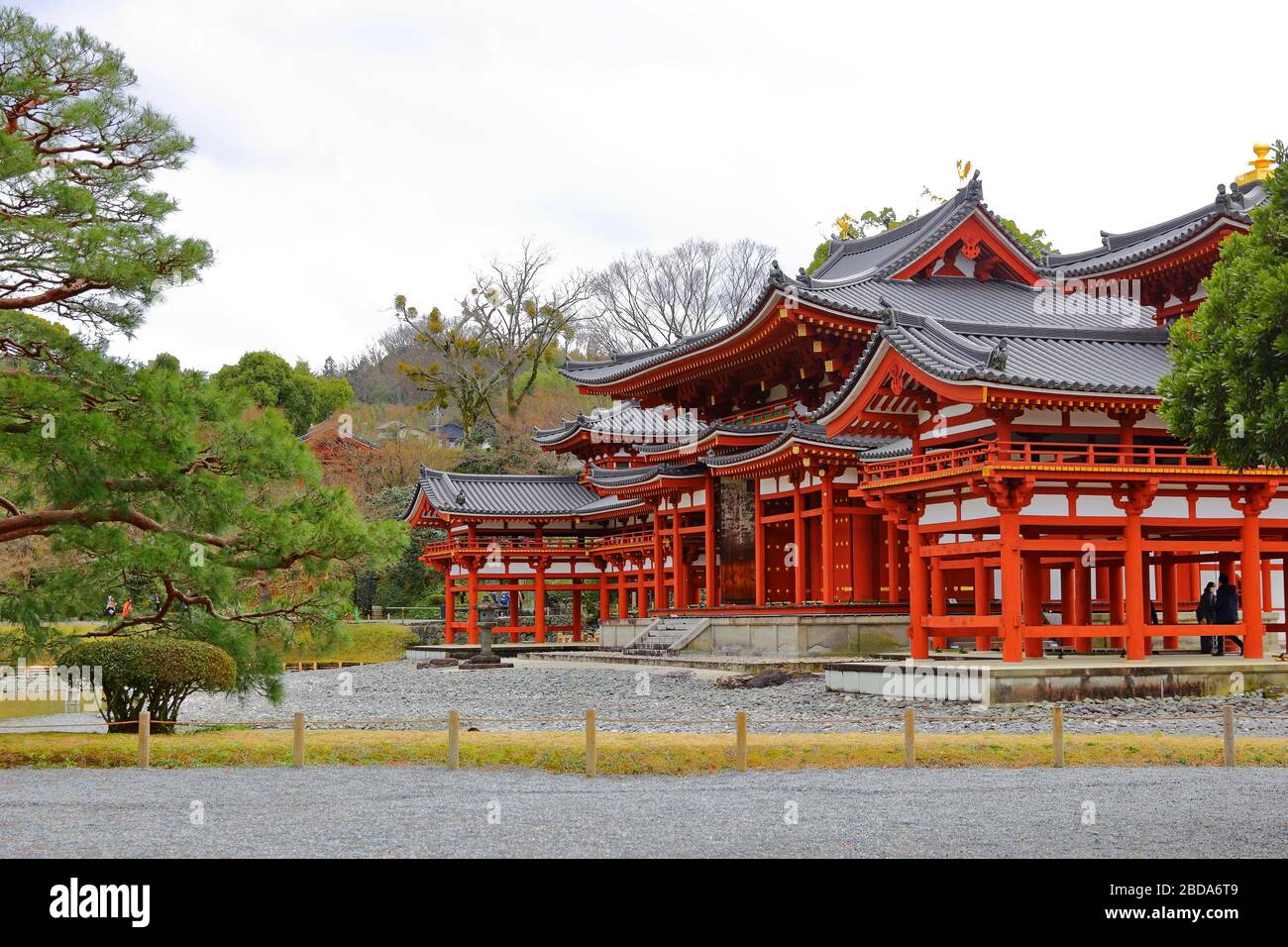 Traditional Japanese architecture in the Byodoin Complex at the city of ...