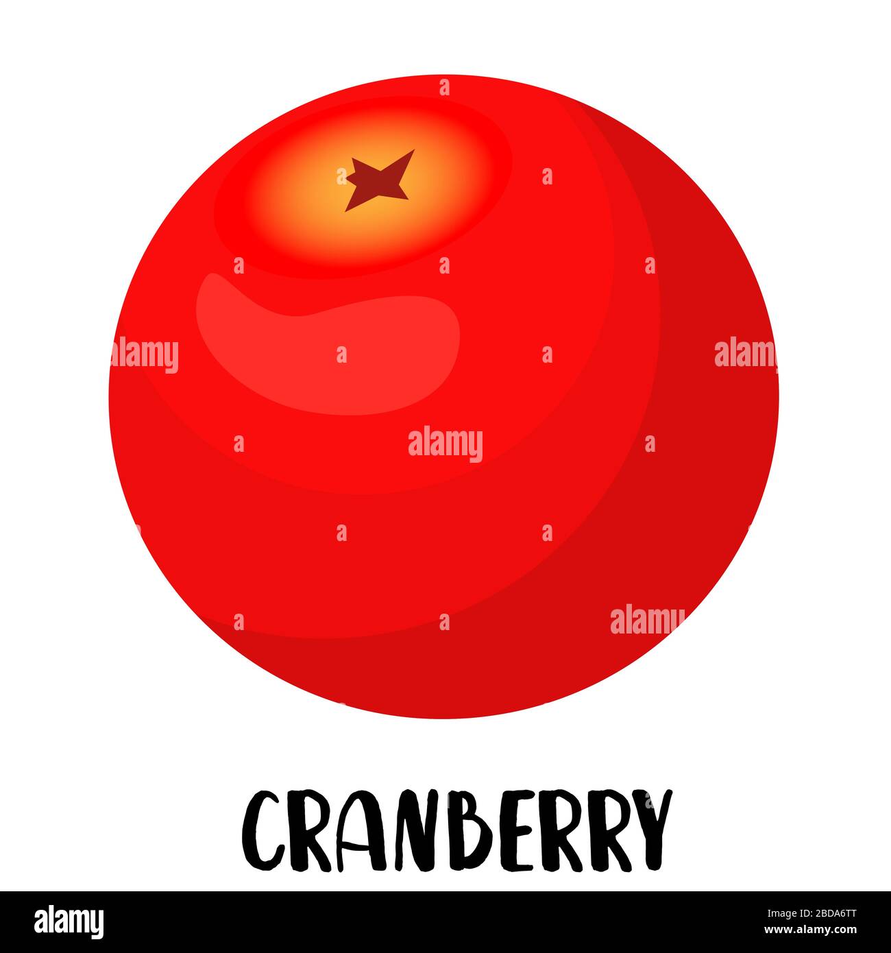Cranberry berry character on a white background. Funny pictures for ...