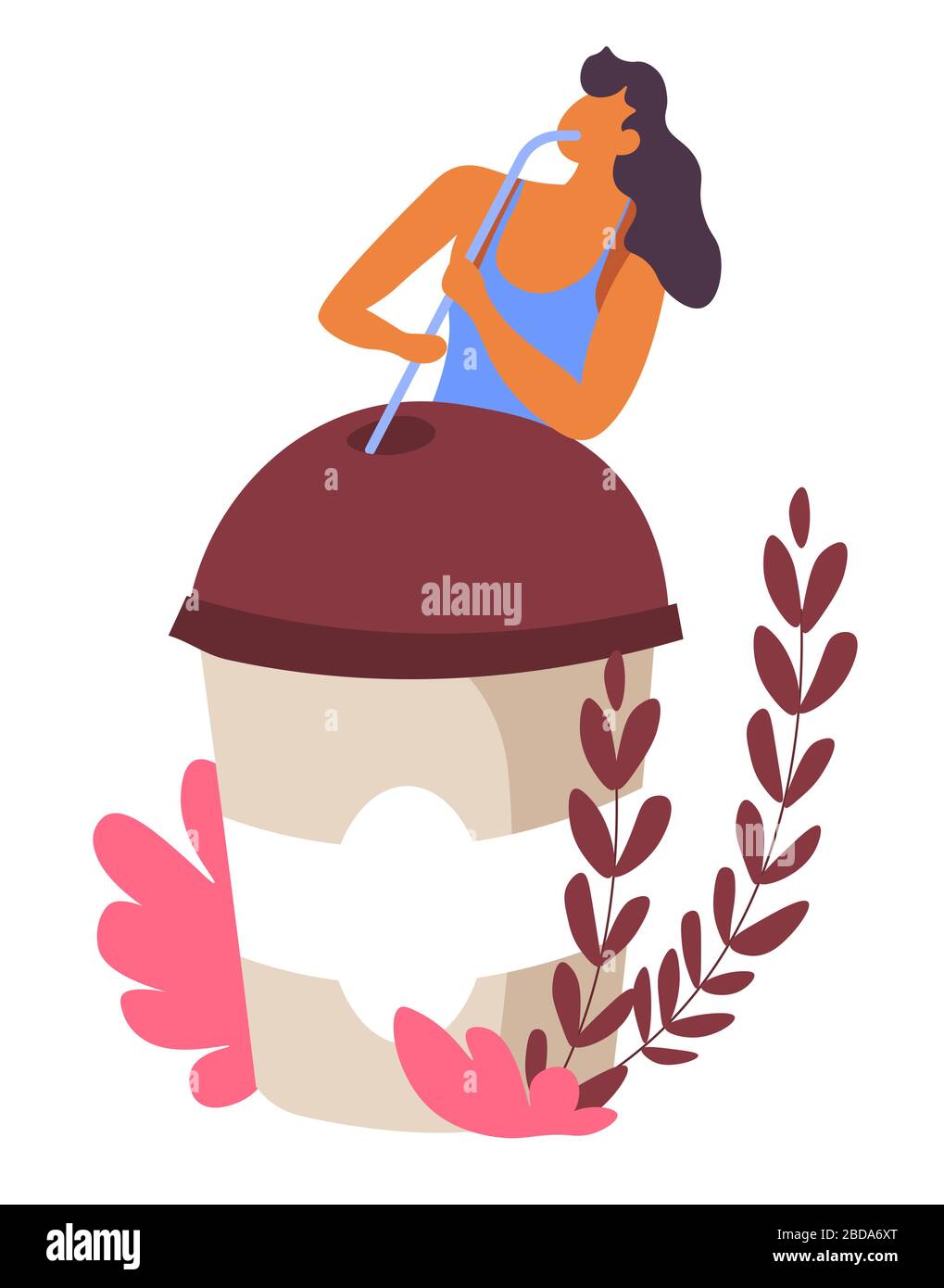 Drinking cup straw icon Stock Vector Images - Alamy