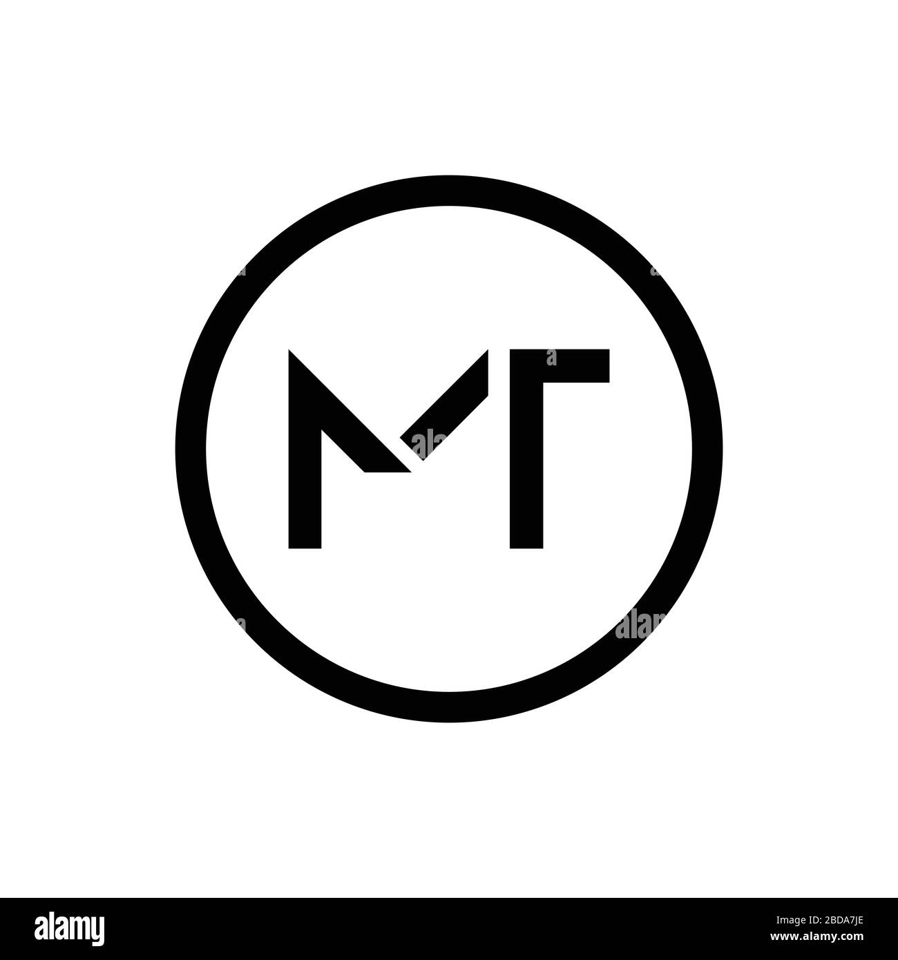 Initial MT letter Logo Design vector Template. Abstract Letter MT logo ...