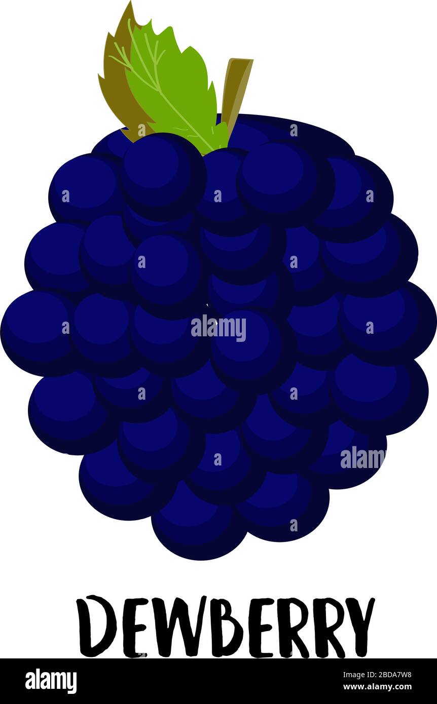 Illustration of cute staring dewberry mascot isolated on light ...