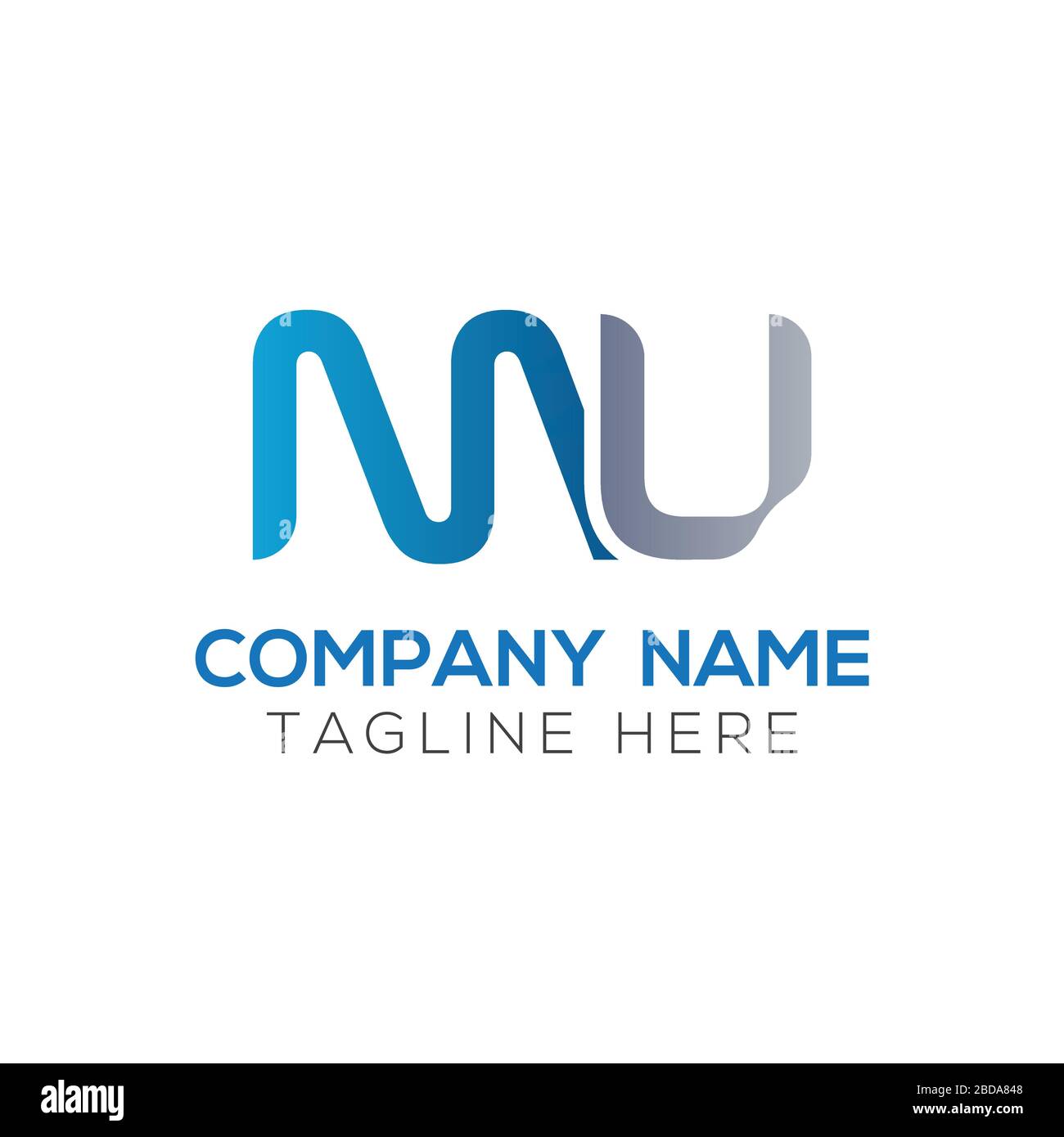 Initial MU letter Logo Design vector Template. Abstract Letter MU logo ...