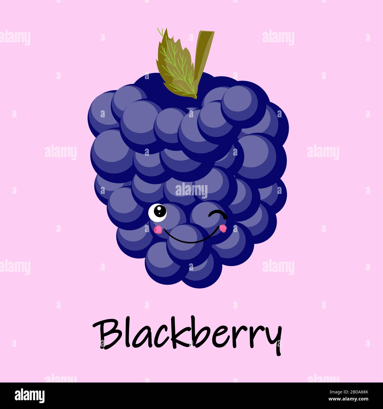 Cute and funny character in a comic book style BlackBerry wildly ...