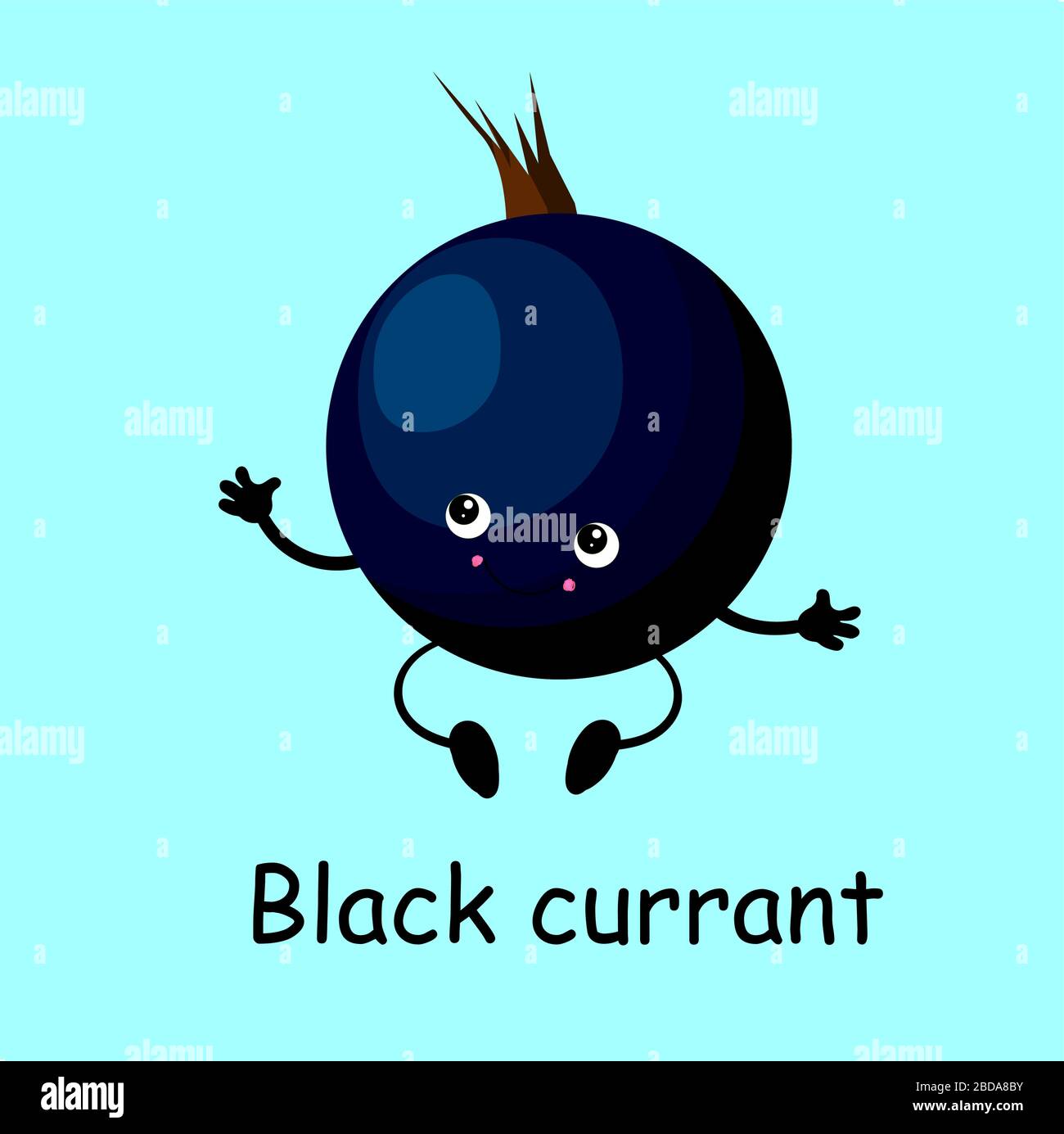 Blackberry berry in child Stock Vector Images - Alamy