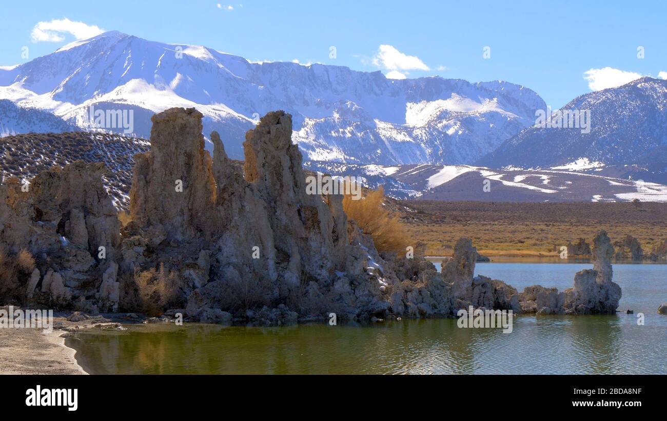 Tufa towers columns of limestone at Mono Lake Stock Photo - Alamy