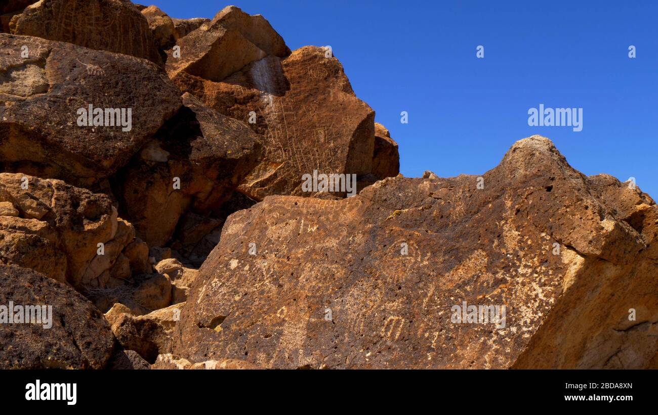 Sky rock petroglyphs of california hi-res stock photography and images ...