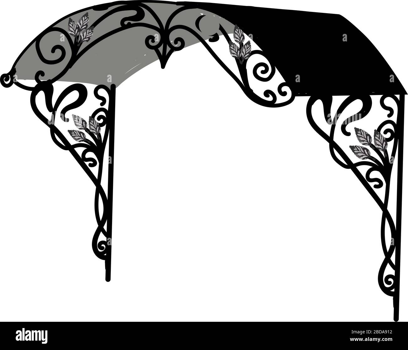 Interior and exterior design. Forged items. The fence is metal ...