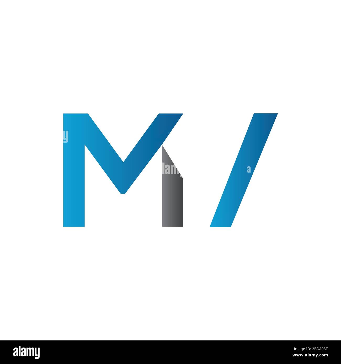 Initial MV letter Logo Design vector Template. Abstract Letter MV logo ...