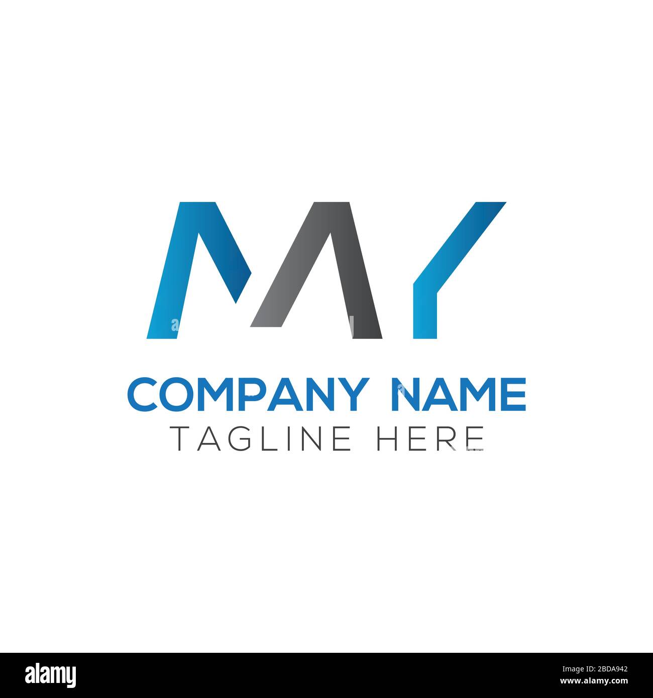 Initial MY letter Logo Design vector Template. Abstract Letter MY logo ...