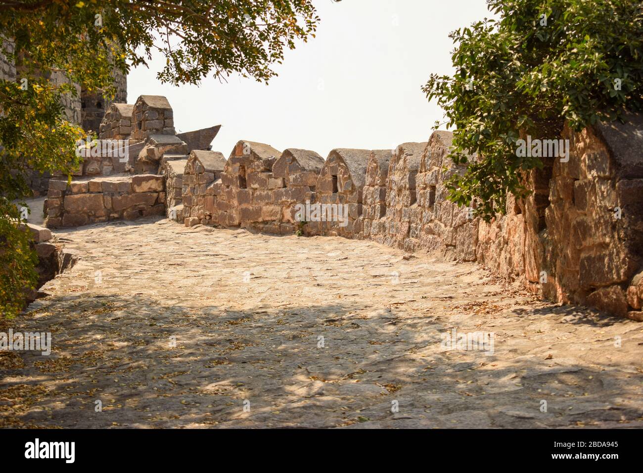 The Stone block Steps walk path in the Fort stock photograph image ...