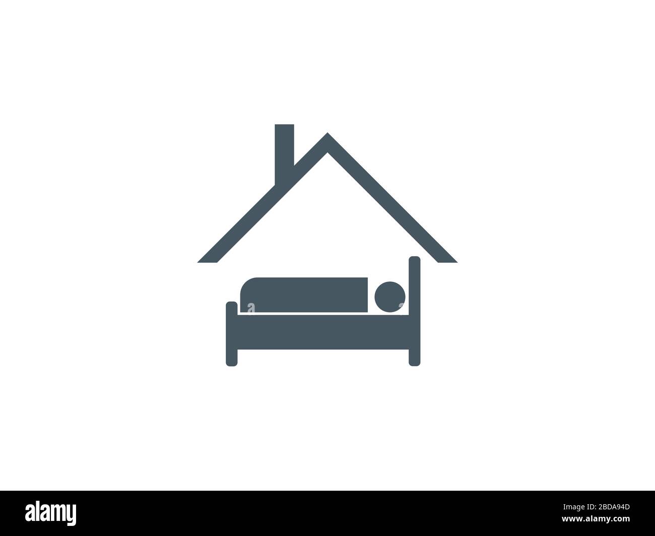 Stay home icon. Vector illustration, flat design Stock Vector Image ...