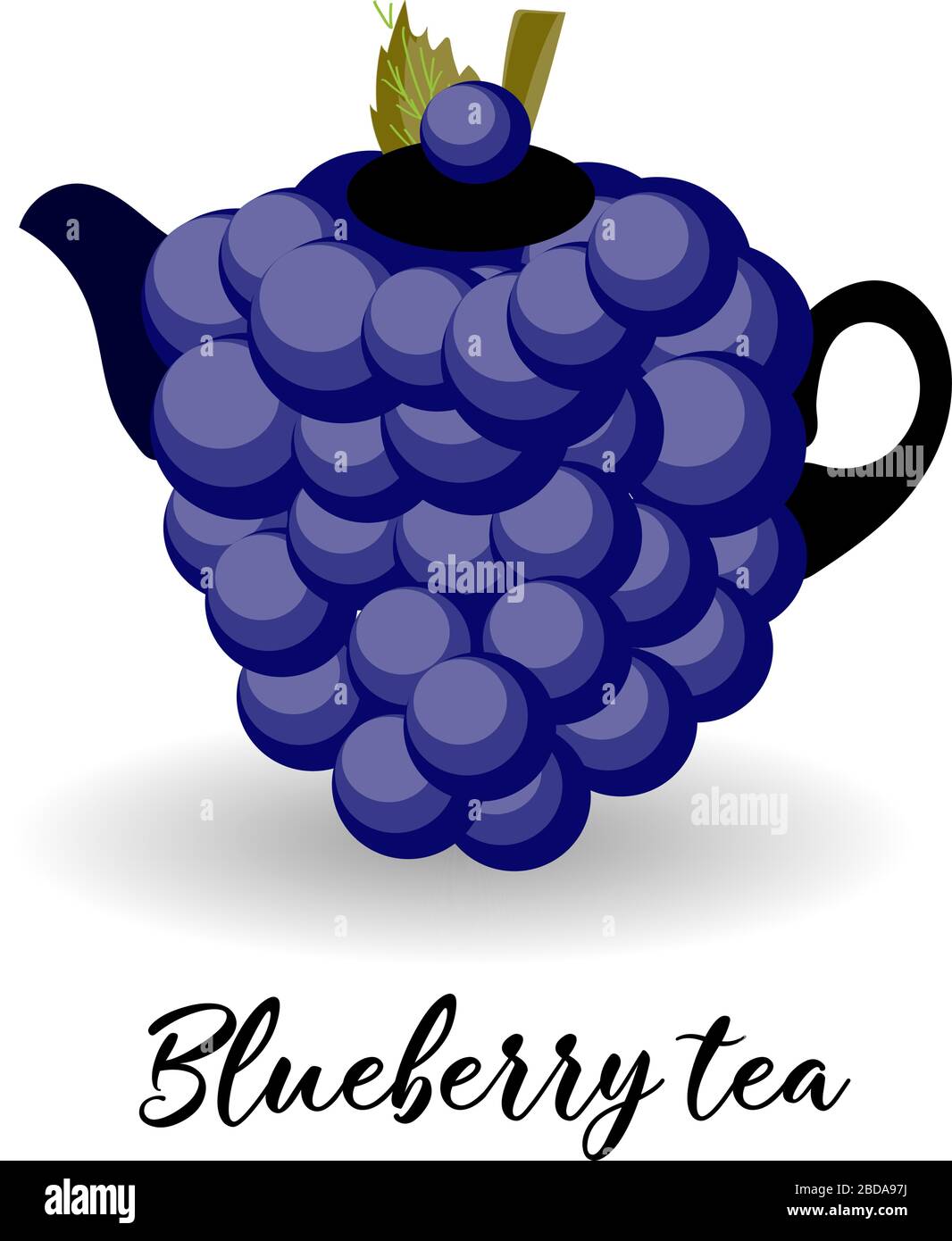 Lemon and blueberry cake Stock Vector Images - Alamy
