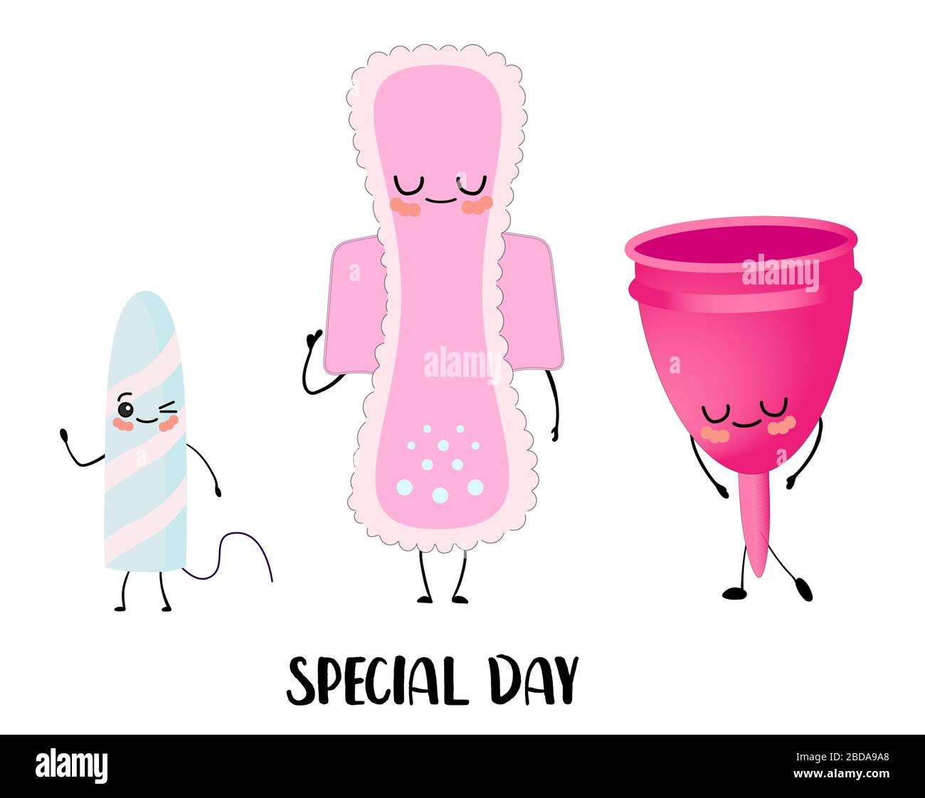 Sanitary pads and tampons Stock Vector Images - Alamy