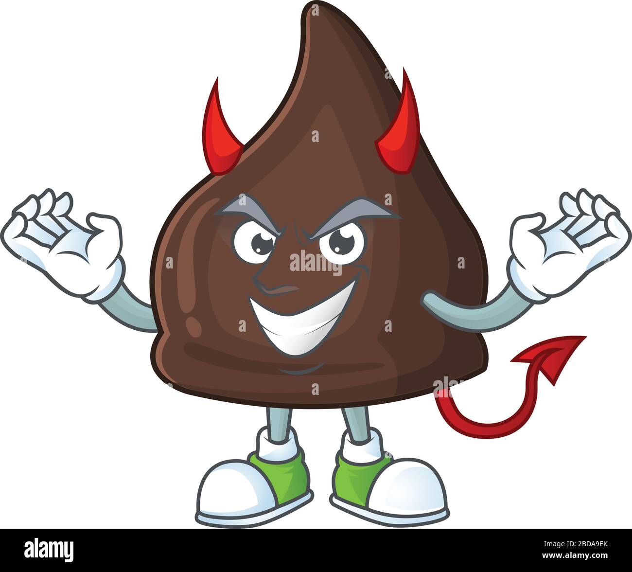 A picture of devil chocolate conitos cartoon character design Stock ...