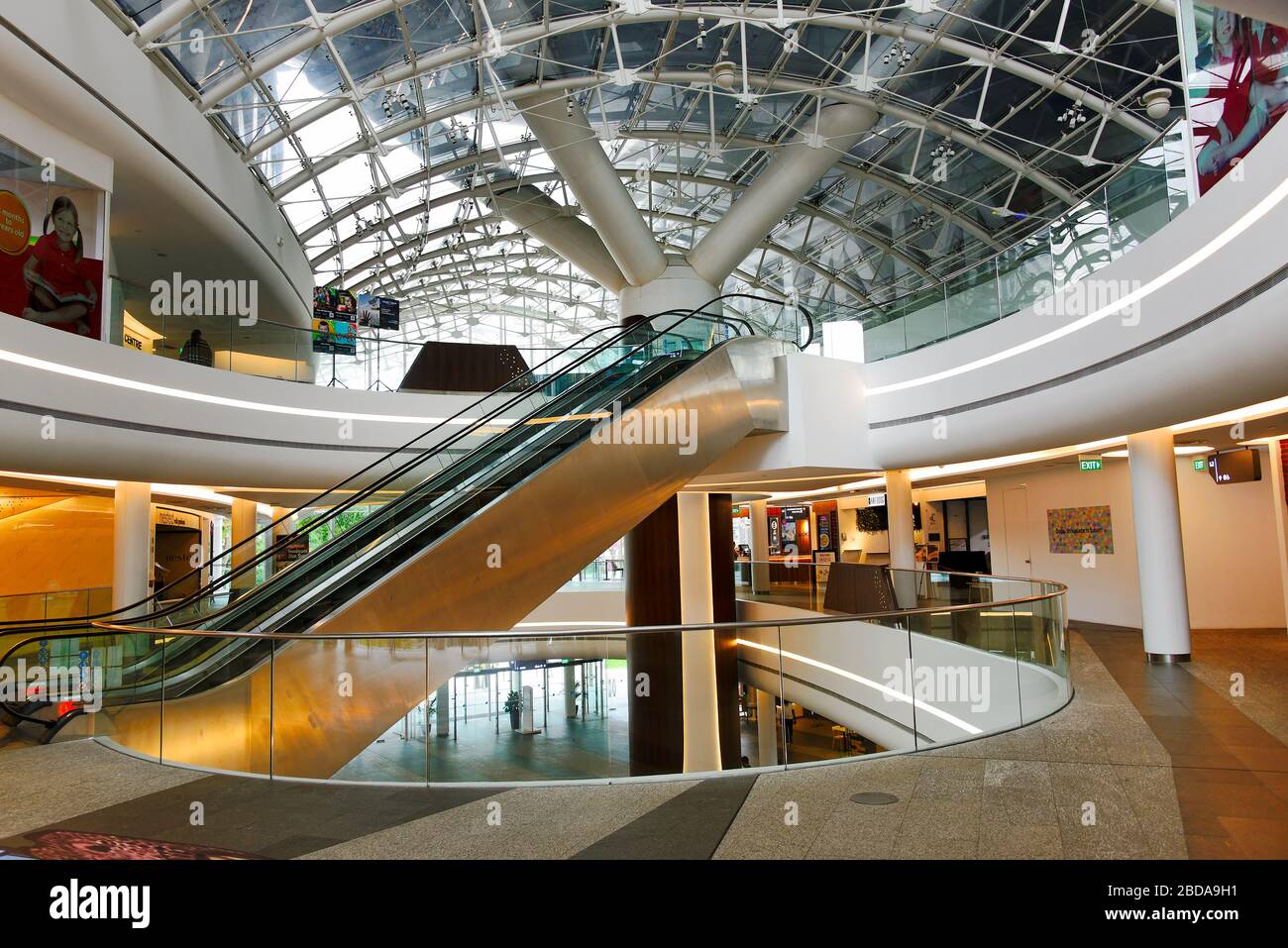 Futuristic abstract glass dome lobby of Symbiosis hi-tech office ...