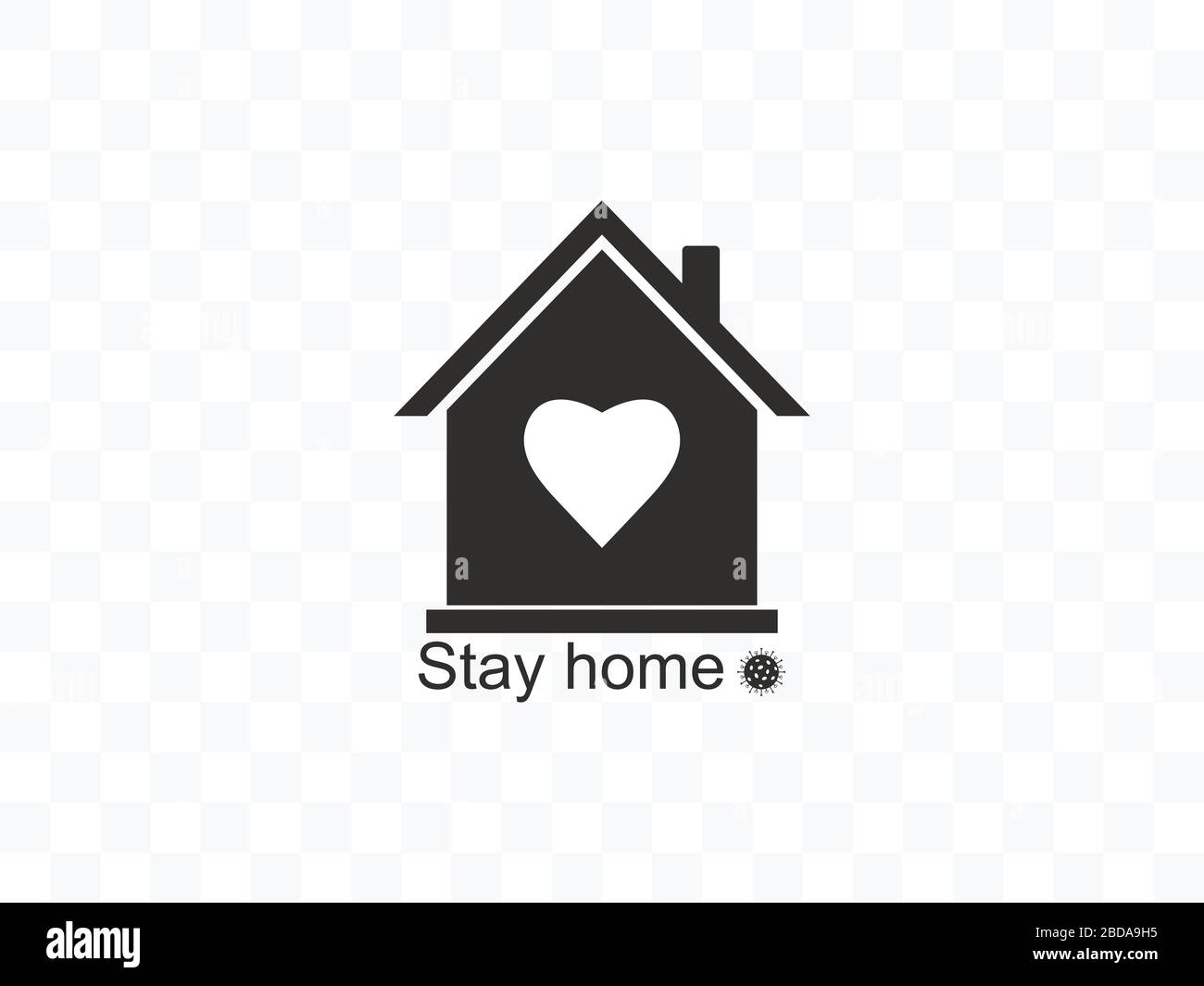 Stay home icon. Vector illustration, flat design Stock Vector Image ...